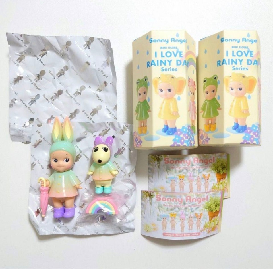 Sonny Angel I Love Rainy Day Series Secret version Rabbit & Robbie With ...