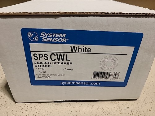 System Sensor SPSCWL Ceiling Mount Speaker Strobe, Clear Lens, White ...