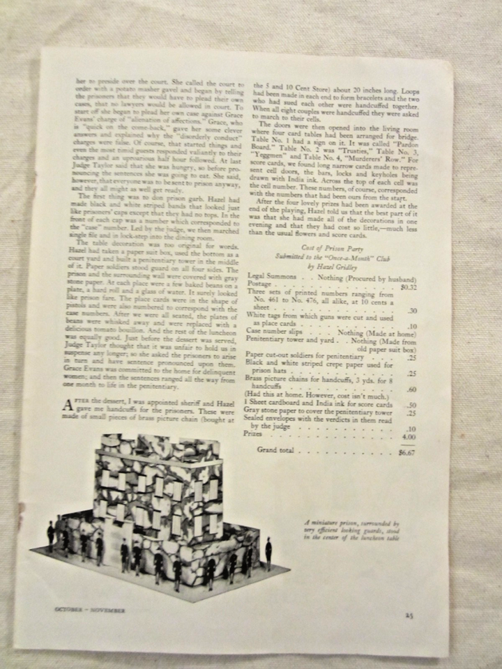 2 Orig Vtg Antique Pages Dennison Halloween Bogie Party Book 1928 Black ...