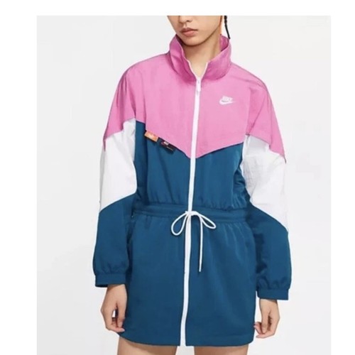 Nike Sportswear Windrunner Jacket Full Zip Pink Blue White Womens | eBay