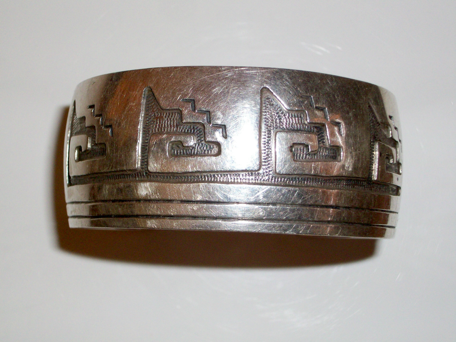 Sterling Silver Bracelet Hopi Inlay Style | eBay