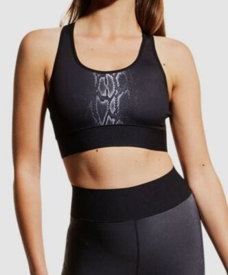 $130 Ultracor Women's Black Terrain Python High Impact Sports Bra Size Large | eBay