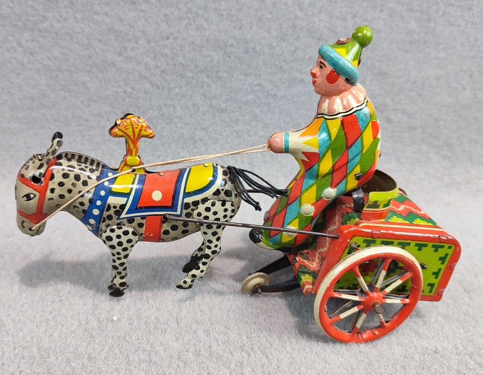 Barrow Sicilian Harlequin Horse Donkey Dot Black Vintage Wind-Up A.M ...