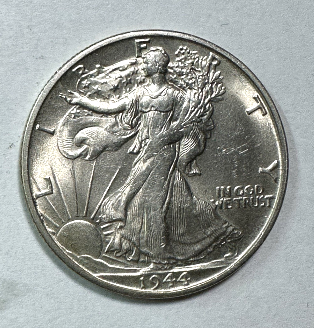 1944-S Walking Liberty Half Dollar nice cartwheel effect 0204 | eBay