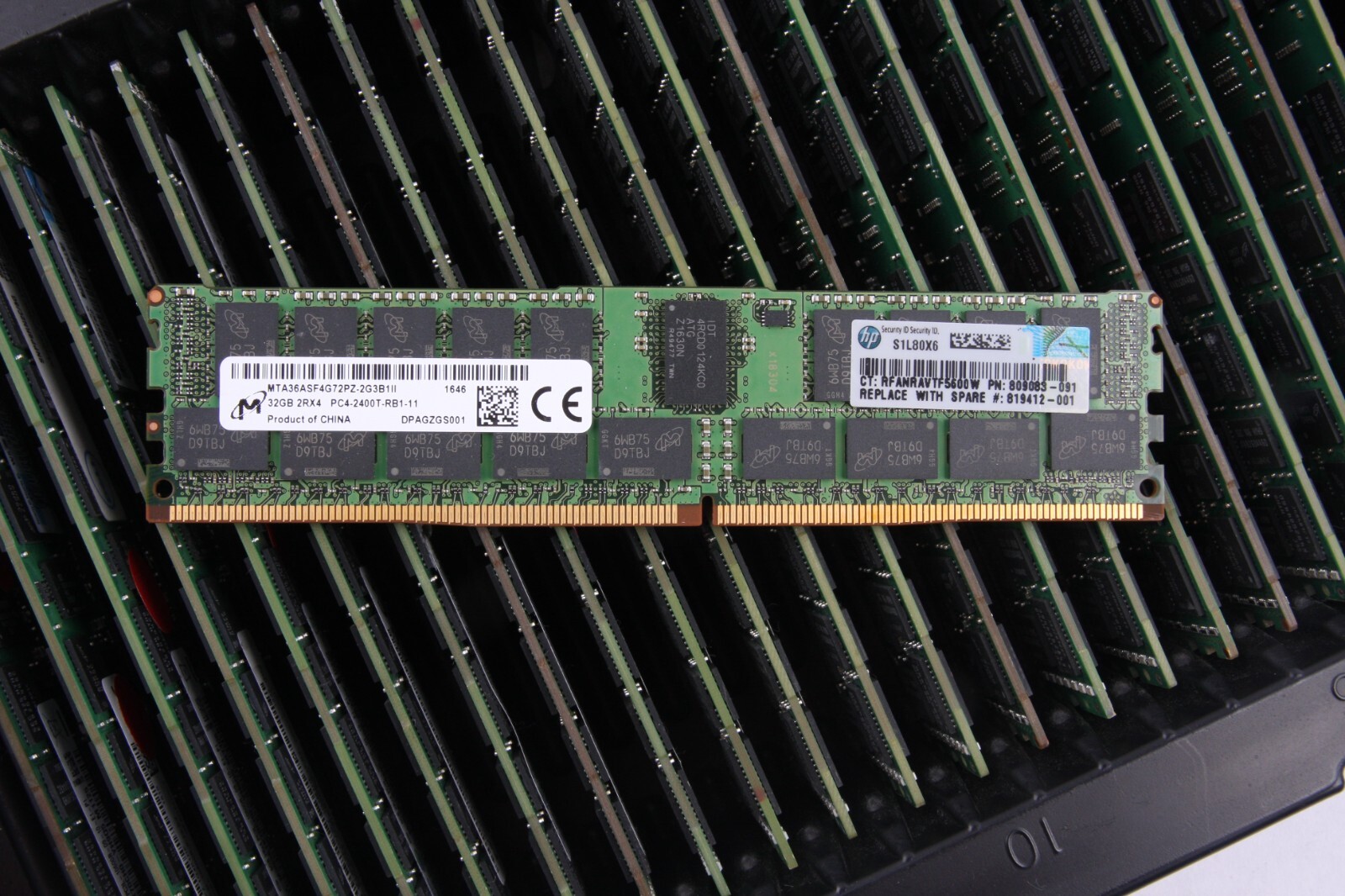HP 809083-091 819412-001 Micron 32GB PC4-2400T DDR4 2RX4 MTA36ASF4G72PZ ...