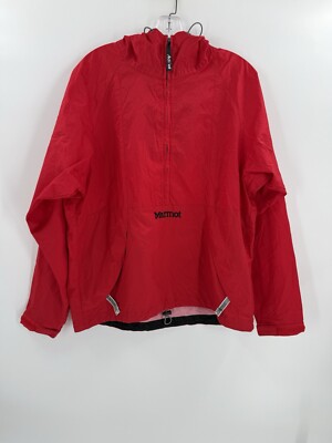 90s Marmot Activent Pullover With Brimmed Hood Red Size Small 100% ...