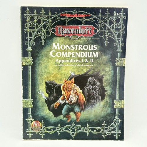 AD&D Ravenloft Monstrous Compendium Appendices 1 & 2 Module 1996 TSR ...