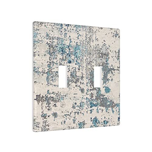 Turquoise Blue Light Switch Cover Decorative 2 Gang Double Toggle Wall ...