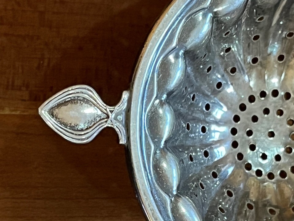 Antique Sterling Silver Tea Strainer Spoon with Hallmarks - Frank M ...