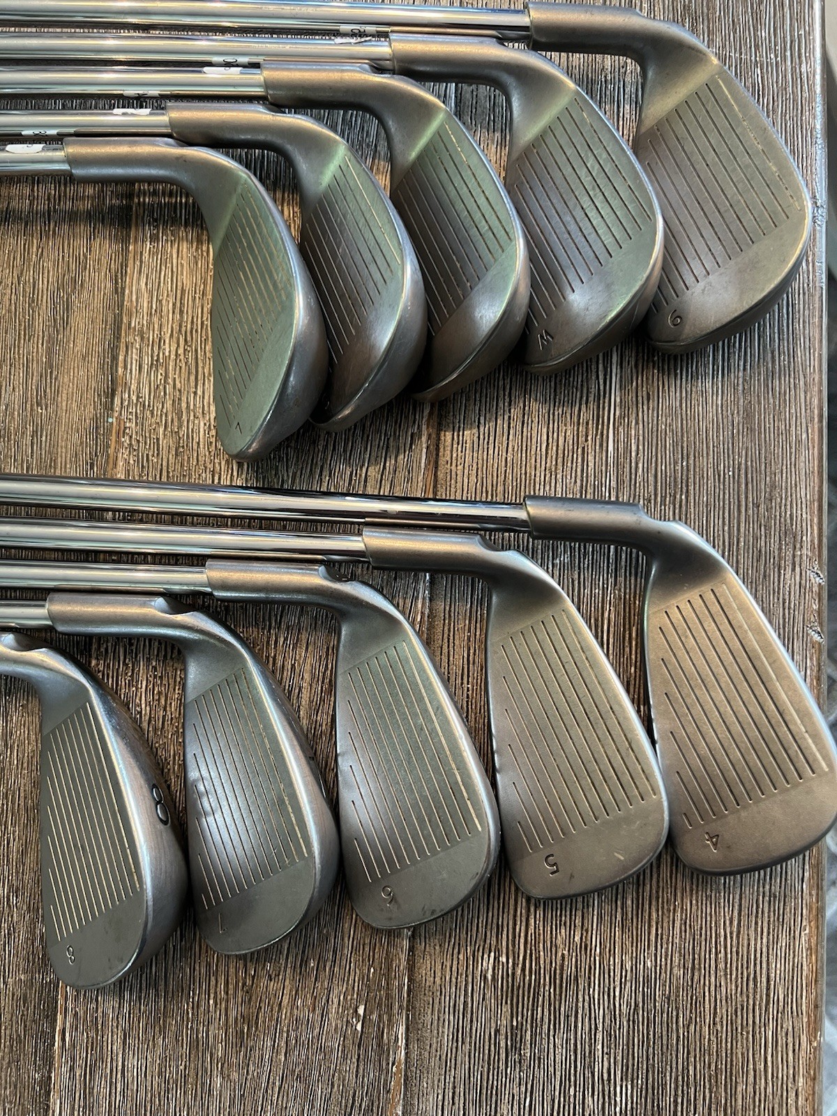 Ping G15 Irons / 4-PW+UW+SW+LW / Green Dot / Regular Flex Ping AWT ...