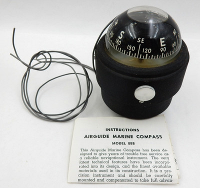 VINTAGE AIRGUIDE MODEL 88‑B MARINE COMPASS WITH ORIGINAL BOX – MADE IN ...