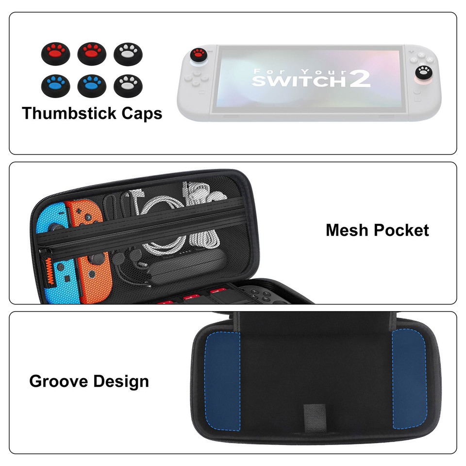 Carrying Case For Nintendo Switch 2 Protective Cover HD Screen JoyCon ...