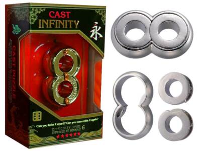 NEW IN BOX Hanayama Cast Metal Puzzle - INFINITY Level 6 | eBay