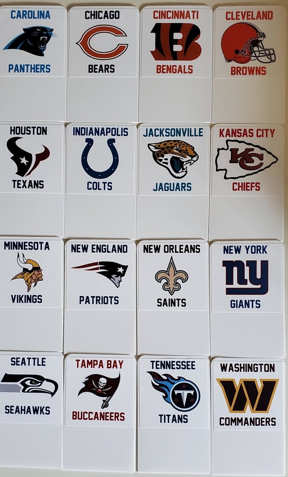 32 TALL Sports Card Dividers with FREE Custom NFL Team Logo Labels | eBay