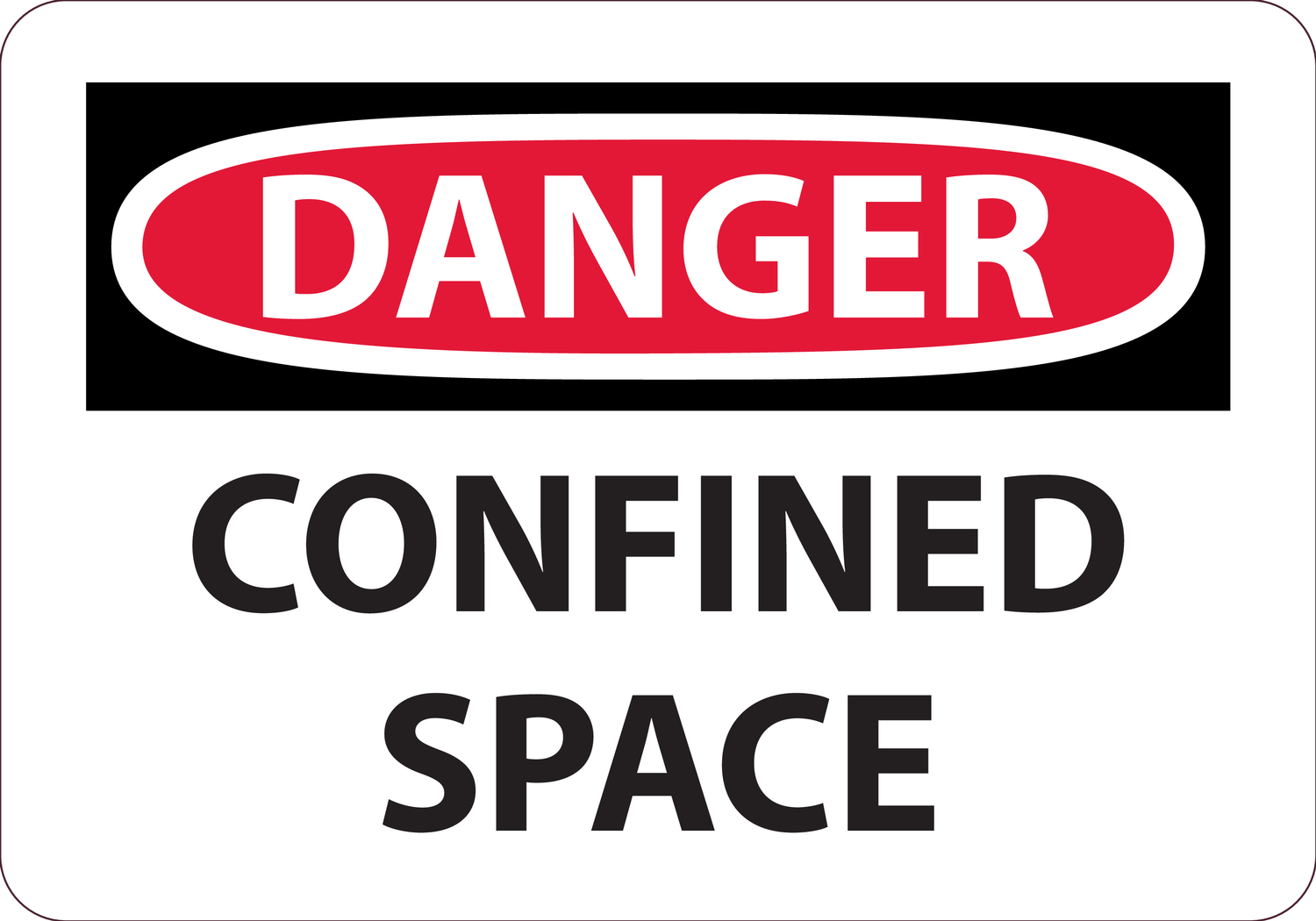 EG REFLECTIVE Decal Danger Confined Space 10x7" | eBay