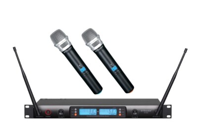 GTD 2x100 Adjustable Channel UHF Wireless Handheld Microphone Mic ...