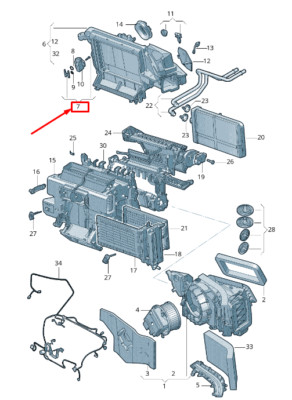 AUDI A6 4A C8 Evaporator Housing Sundry Parts Set 4M0898037A NEW ...