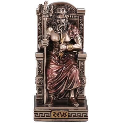 Zeus Sitting On Throne 8.5cm Veronese Statue | eBay