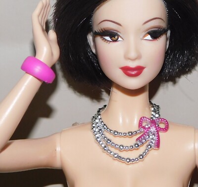 BARBIE SILVER NECKLACE BRACELET LOT FITS FASHIONISTA MODEL MY SCENE 80s ...