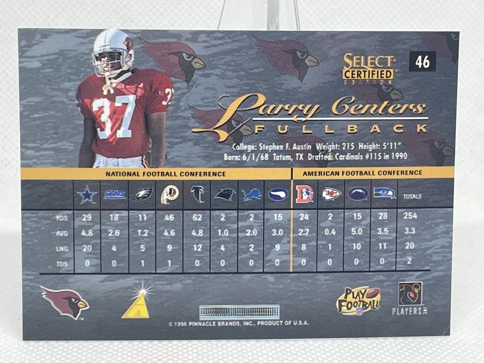 Larry Centers 1996 Select Certified Edition Premium Stock #46 | eBay