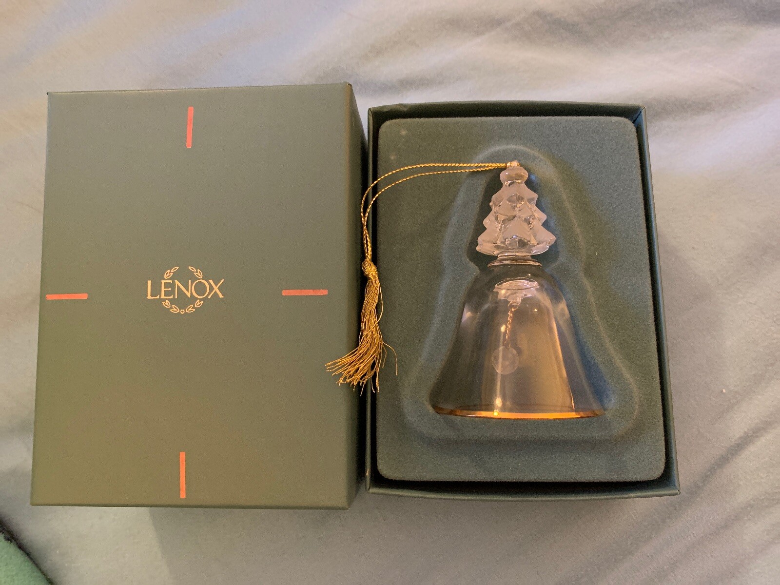 Lenox ANNUAL CRYSTAL BELL ORNAMENT Christmas Tree Holiday W Box (RP) | eBay