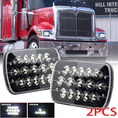 7x6" LED Headlights HI-LO For International 4700 4900 8100 9900 9900I ...