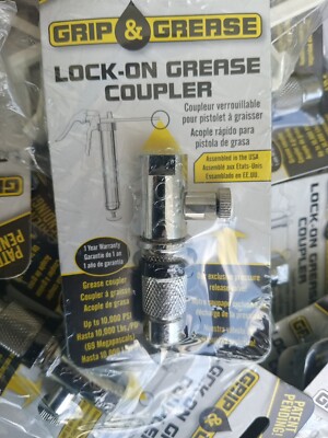GRIP N LUBE LOCK ON GREASE COUPLER 944IRV SKR INDUSTRIES NEW | eBay