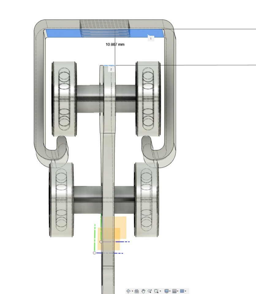 1-5/8 Strut Channel Trolley CUSTOM MADE 6 WHEEL - powder coated ...