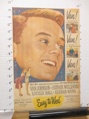 newspaper ad 1946 EASY To Wed movie Van Johnson Esther Williams Lucille ...