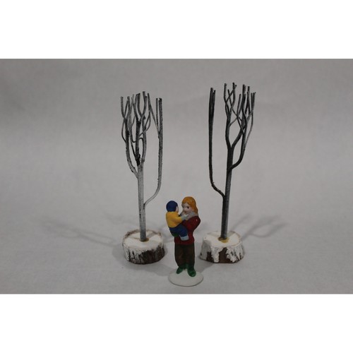 Vintage Lemax Christmas Village Figurine Mother Holding Child with ...