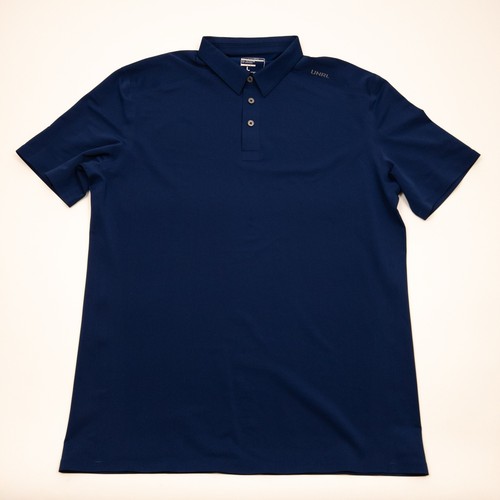 UNRL Polo Shirt Mens Large Navy Blue Performance Pique Stretch Golf EUC ...