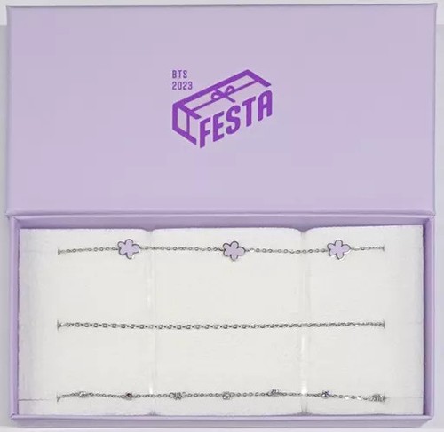 Silverware Ring Accessories Bts Bangtan Boys Bracelet Set Of 3 Festa 2023 | eBay