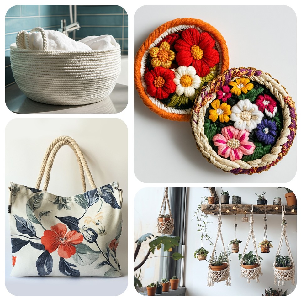 Twisted Cotton Rope, 12mm x 11Yard 3 Strand Twisted Cotton String ...