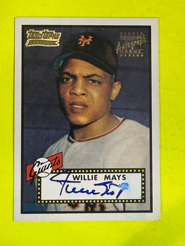 DA107077 2001 Topps Team Topps Legends Autographs #TT1R Willie Mays 52 ...