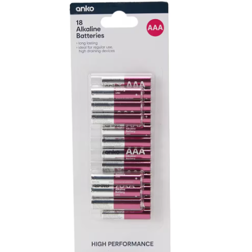 18 Pack Alkaline Batteries AA / AAA Double Triple A High Performance 1 ...