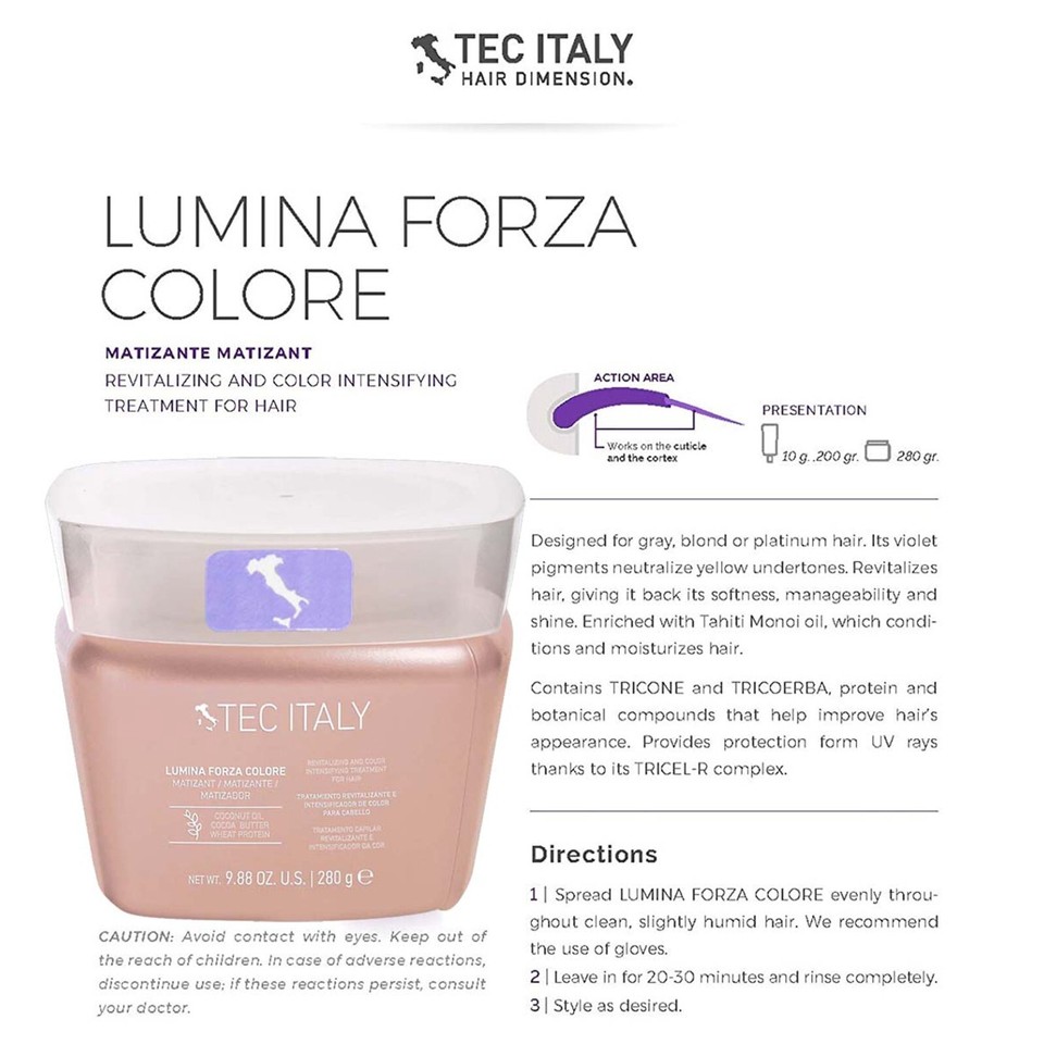 Tec Italy Lumina Forza Colore - Color Revitalizer & Intensifier 9.88 oz ...