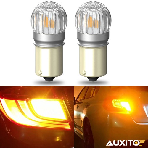 2x 1156 BA15S Car Amber Globe 6 LED Brake Revers Turn Stop Tail Light ...