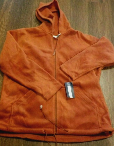 Rust Colored Hoodie with Zipper Size M Misses | eBay