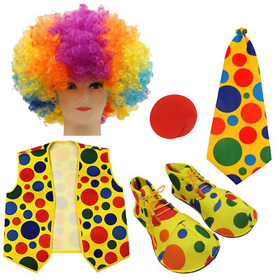 Clown Cosplay Costume Accessories Clown Wig, Clown Shoes, Clown Nose ...