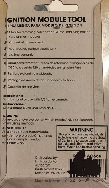 Ford Ignition Module Tool AC666 Autocraft for sale online | eBay