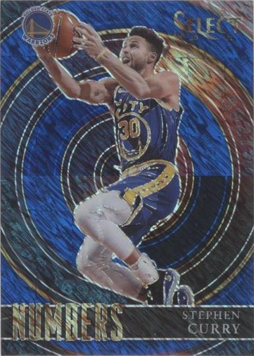 2020-21 Panini Select - Select Numbers Stephen Curry #30 Blue Prizm for ...