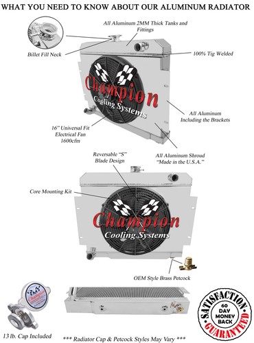 3-ROW DR RADIATOR 72-86 JEEP CJ CJ5/CJ6/CJ7 1 x 16" Fan Shroud Combo | eBay