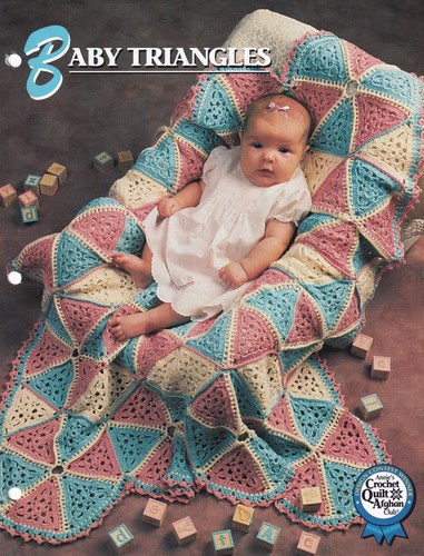 Annie's Crochet Afghan BABY TRIANGLES Pattern Leaflet | eBay