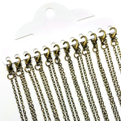 17 7/8" Pre-made Bronze Necklace Chains - US Seller | eBay