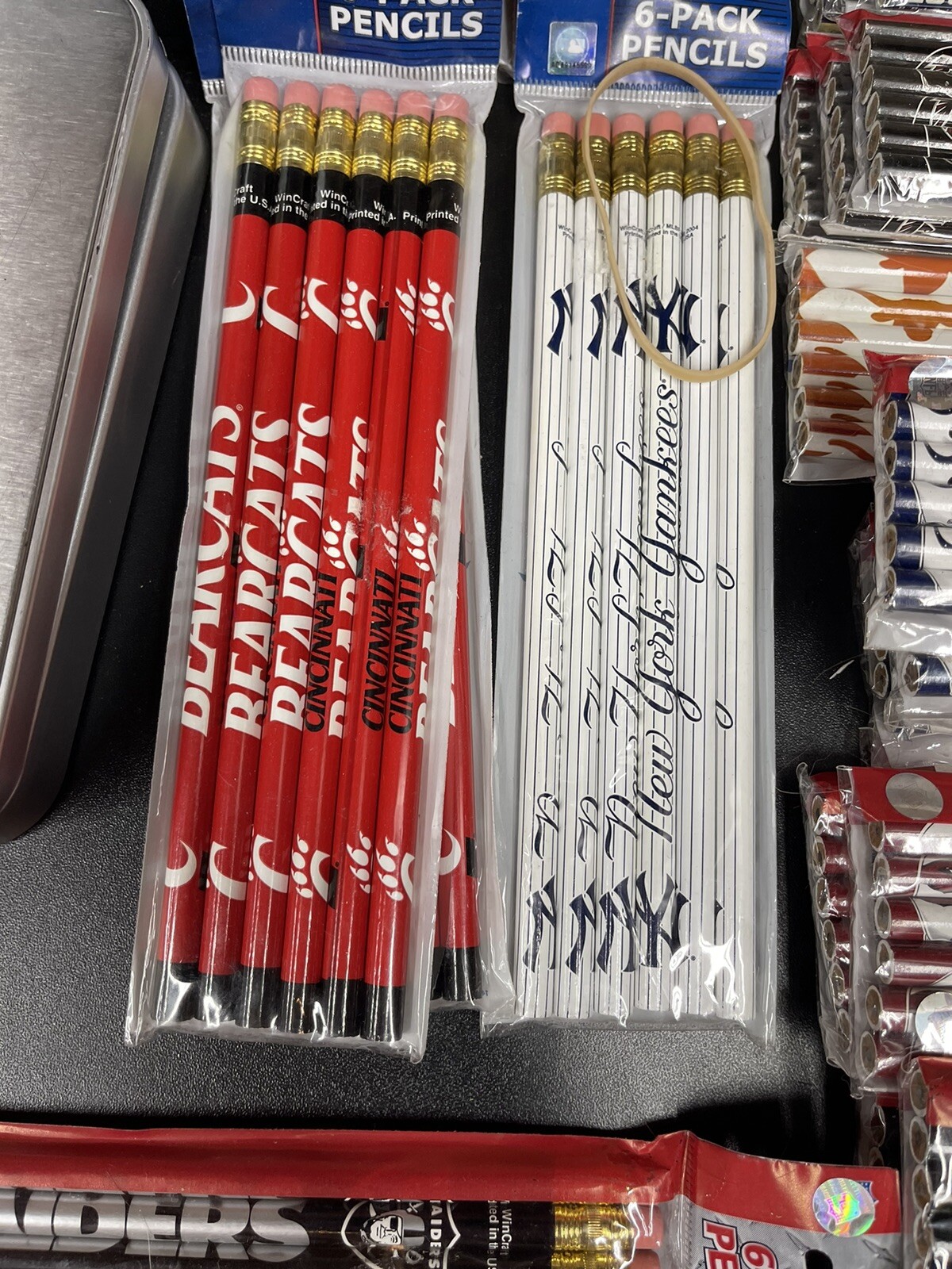 6pc Pencil Set NFL Football Teams 7-1/2" #2 Lead WinCraft Lots To ...