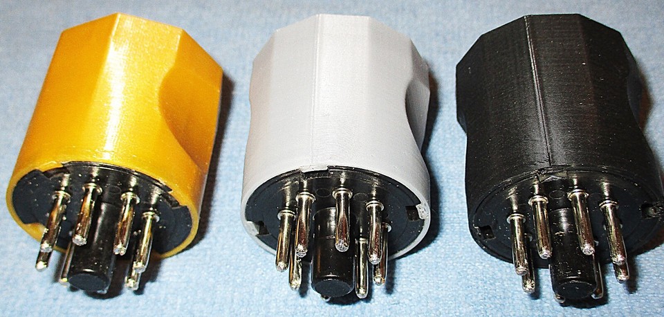 Set of 3 Test Adapters for Compactron Magnoval Novar Tubes ONLY FOR TV ...