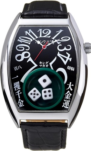 NEW Frank Miura King Macau Gamble Watch leather Band black Three dice ...