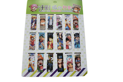 2x Novelty Anime One Piece Zoro Luffy Magnetic Bookmark Page Markers ...