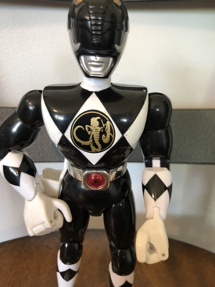 Power Rangers 1994 Mighty Morphin Karate Kick Action 8" Zack Black ...