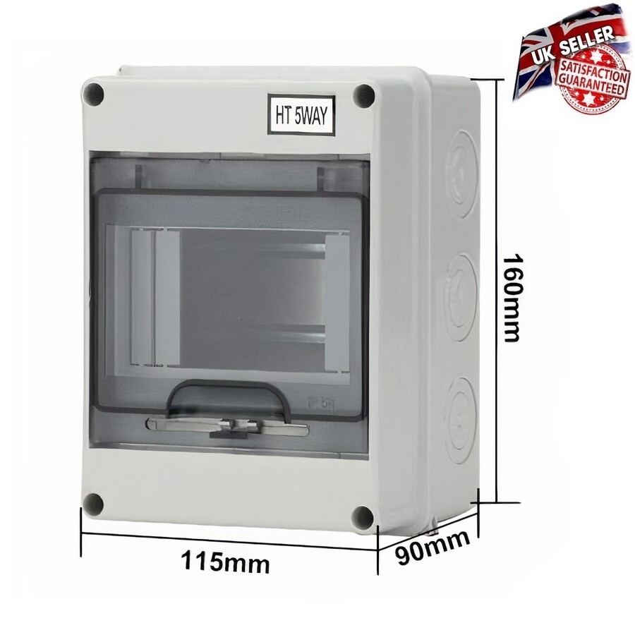 DIN Rail Enclosure IP65 Box Weatherproof Consumer Units Switches 5 ...
